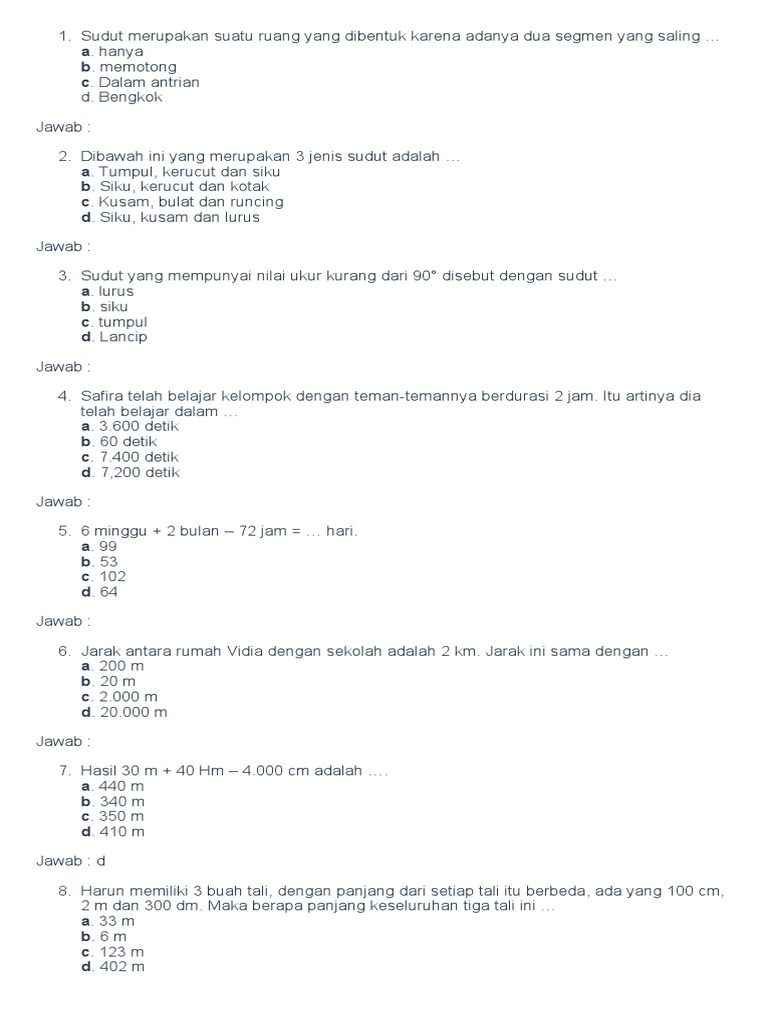 Math Bab 1 Kls 4 | PDF