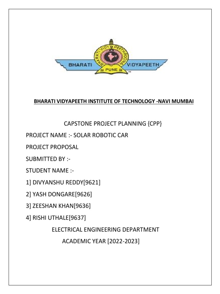 Solar Robotic Car CPP MCB | PDF | Technology & Engineering
