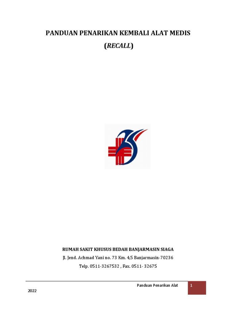 MFK 7 - EP.5 - Panduan Penarikan Kembali Alat Medis | PDF