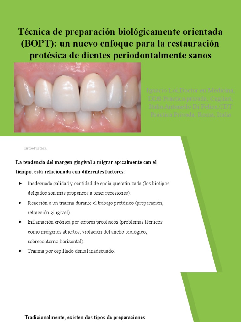 Técnica de Preparación Biológicamente Orientada (BOPT) Un Nuevo Enfoque ...