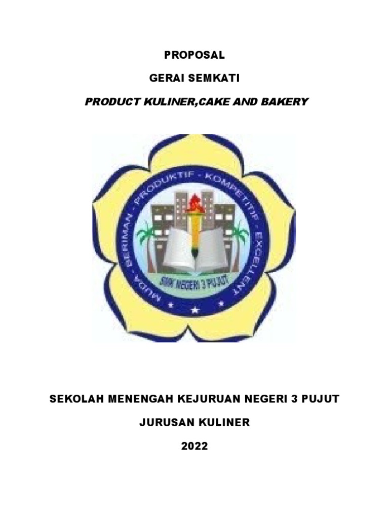 Proposal Gerai Kuliner SMK 3 Pujut | PDF