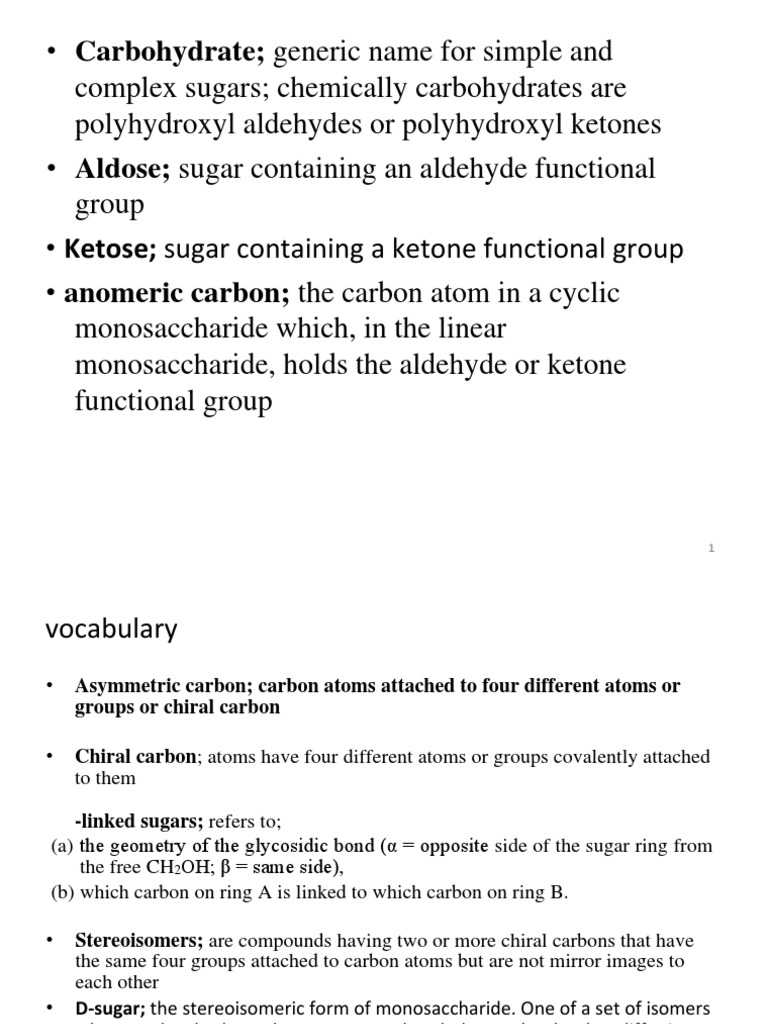 Simple and Complex Carbohydrates | PDF | Carbohydrates | Glucose