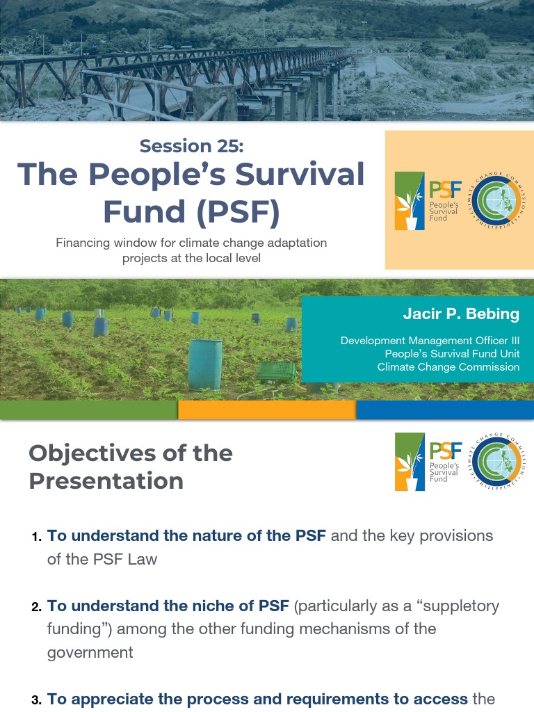 People's Survival Fund: Climate Adaptation Financing | PDF | Cost ...