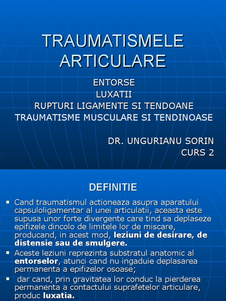 Curs 3 Traumatismele Articulare | PDF