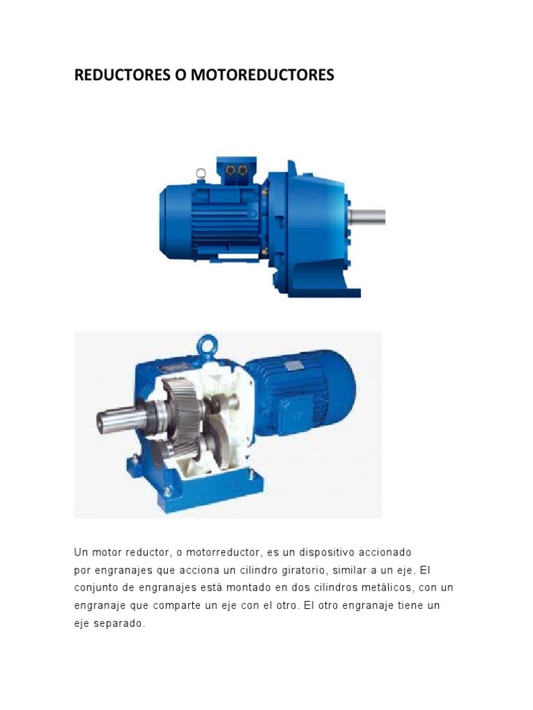 Reductores o Motoreductores | PDF