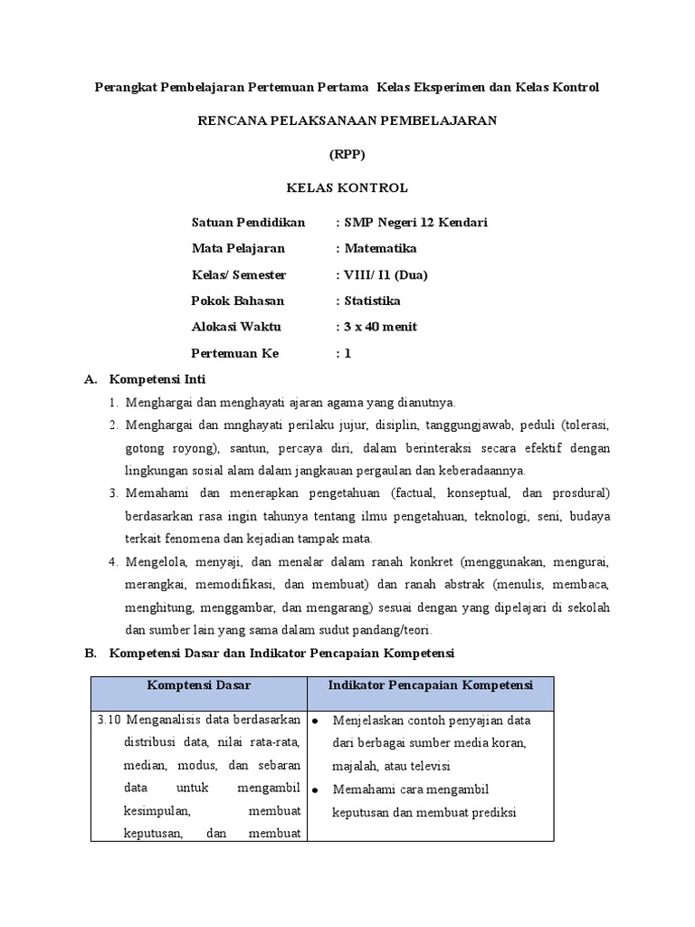 RPP Konvensional | PDF