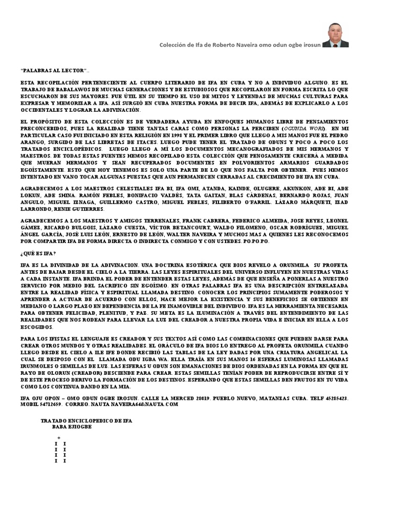 01 Ejiogbe | PDF | Deidades | Religión étnica