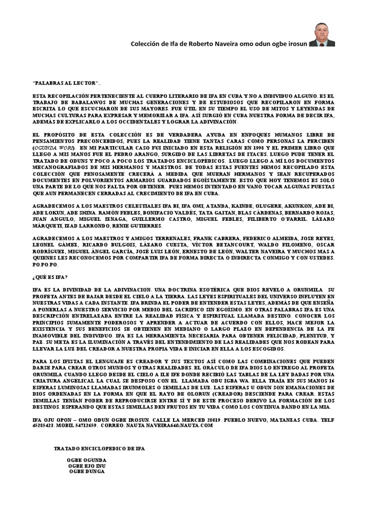 09 Ogbe Yono | PDF | Personajes mitologicos | Antropología De La Religión