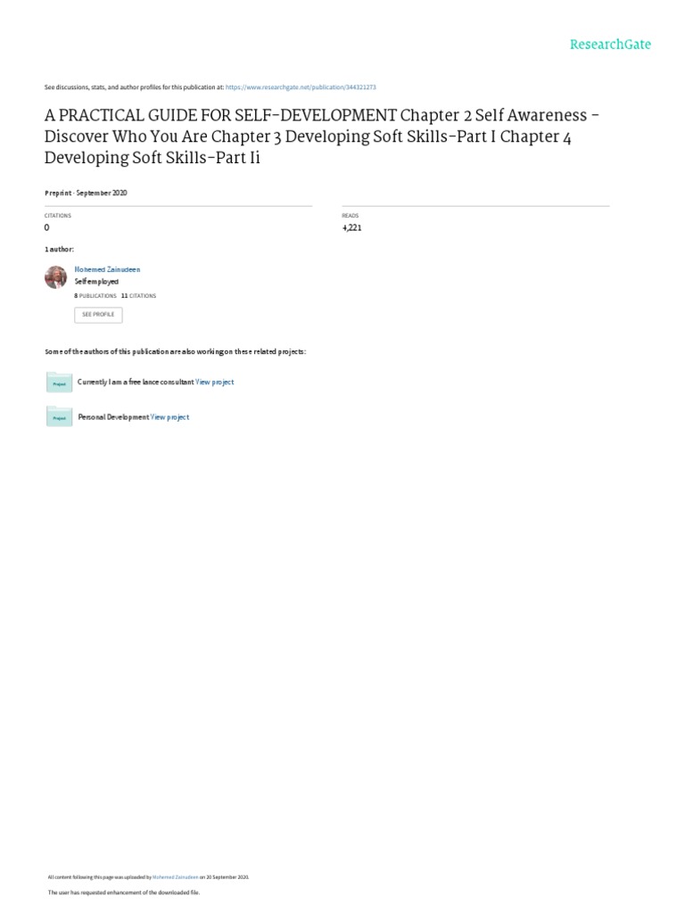 A Practical Guide For Self Development | PDF | Human Behavior | Self Awareness