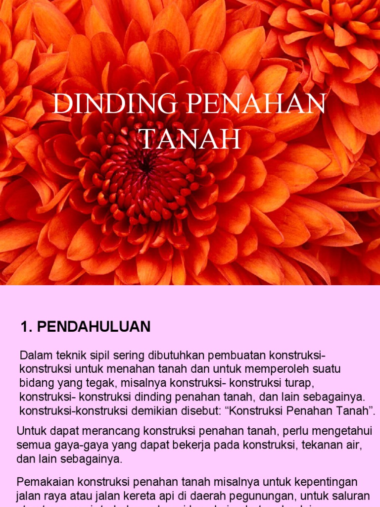 Desain Dinding Penahan Tanah | PDF