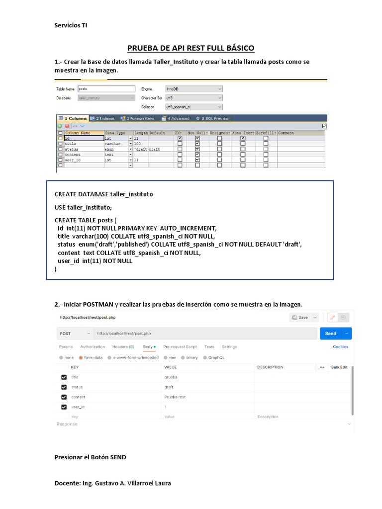 Prueba de Api Rest Full Básico | PDF