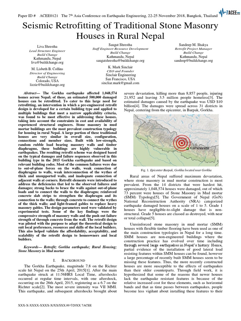 Seismic Retrofitting of Traditional Stone Masonry Houses in Rural Nepal ...