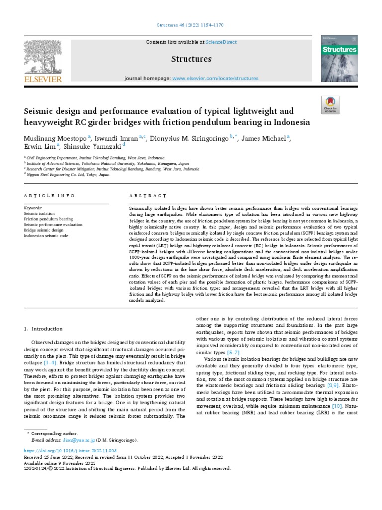 Seismic Design and Performance Evaluation of Typical Lightweight and Heavyweight RC Girder ...