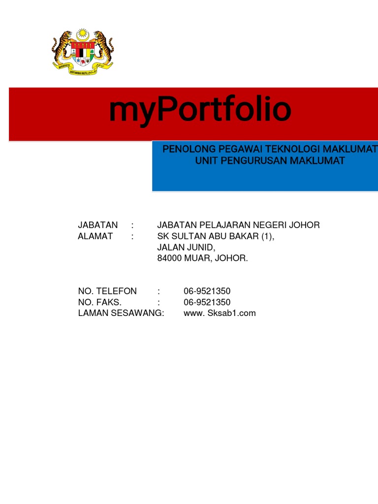 Myportfolio Juruteknik | PDF