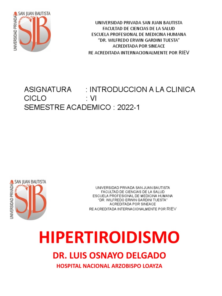 Clase 4a Hipertiroidismo Final-2 | PDF | Hipertiroidismo | Tiroides
