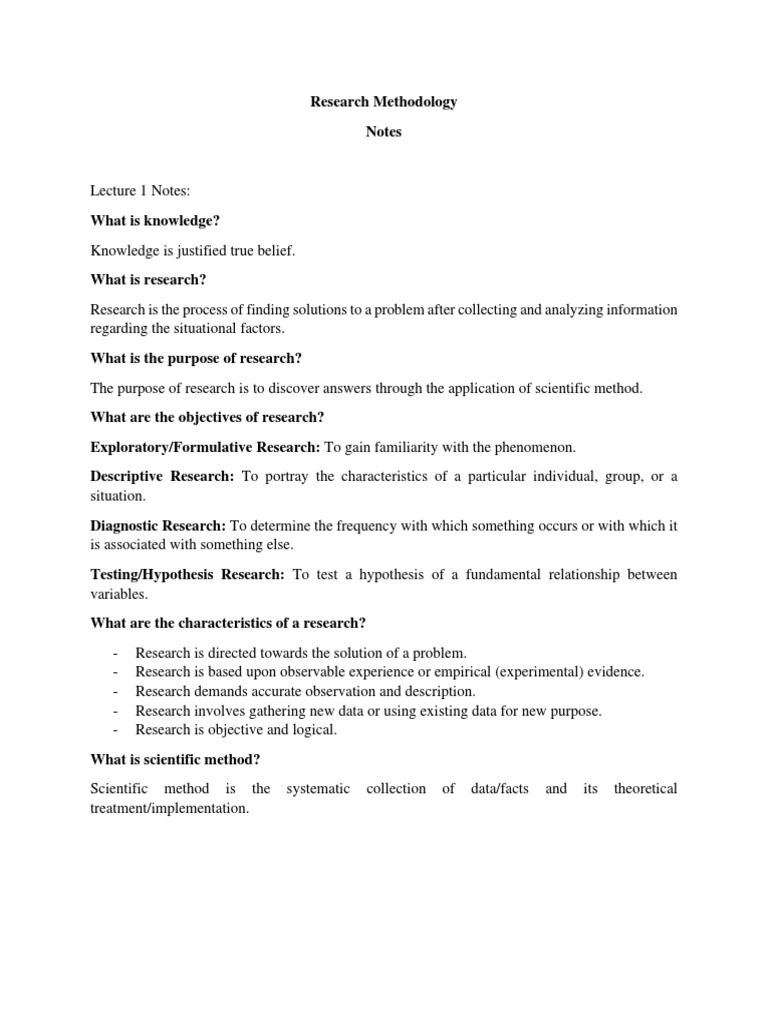 RM Notes | PDF | Scientific Method | Decision Making