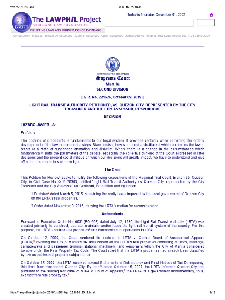 Analysis of a Supreme Court Decision Regarding the Tax Exempt Status of ... Analysis of a Supreme Court Decision Regarding the Tax Exempt Status of ...