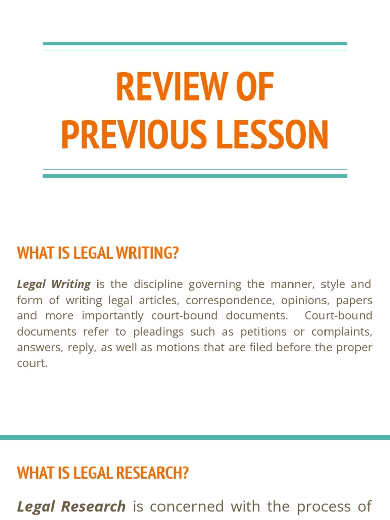 Lesson 2 - Research Techniques Facts of The Case | PDF