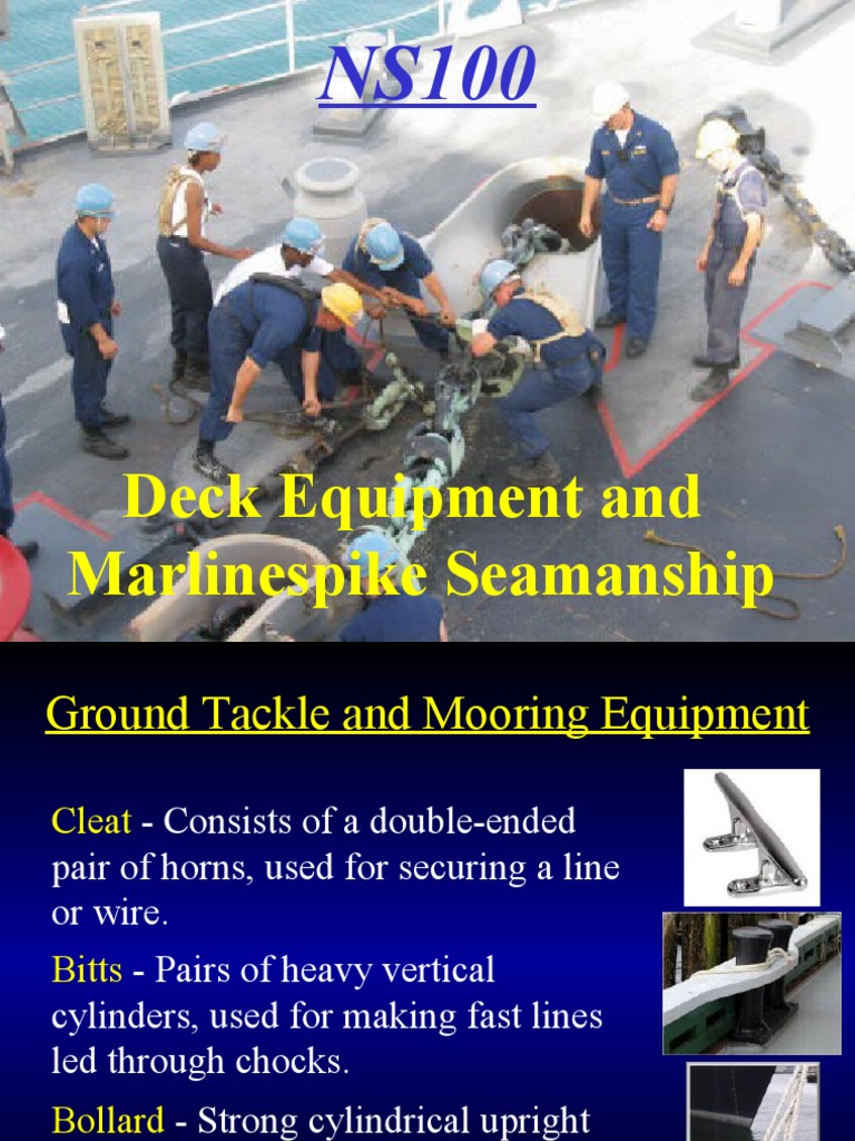 Deck-Equipment-And-Marlinspike-Seamanship Week 8 | PDF | Rope ...
