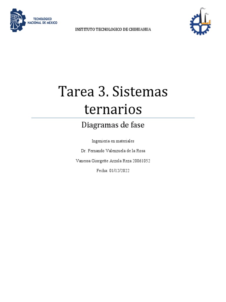 Tarea 3 Diagramas Unidad 3 | PDF | Fase (materia) | Tetraedro