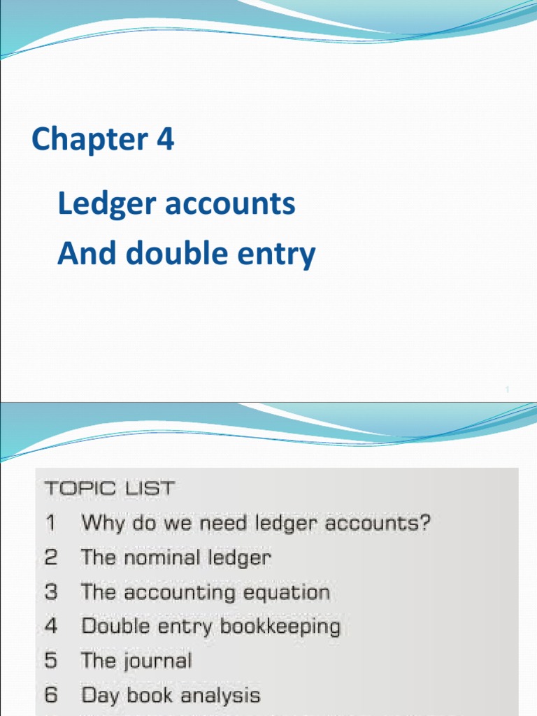 4 Chapter 4 C4.5-C5.6 Ledger Accounts and Double Entry | PDF | Debits ...