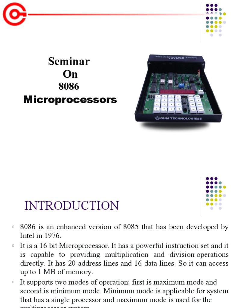 ECE Microprocessors 8086 | PDF | Central Processing Unit | Microprocessor