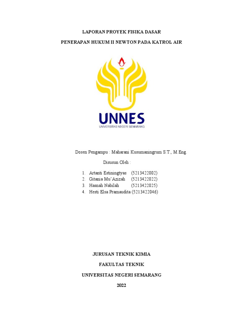 Laporan Proyek Fisika Dasar Katrol Air | PDF | Sains & Matematika ...