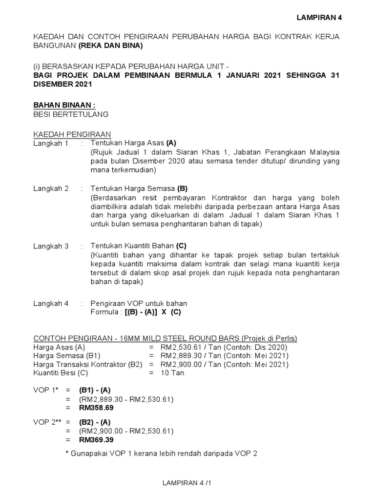 Pengiraan Vop - Reka Dan Bina Latest | PDF