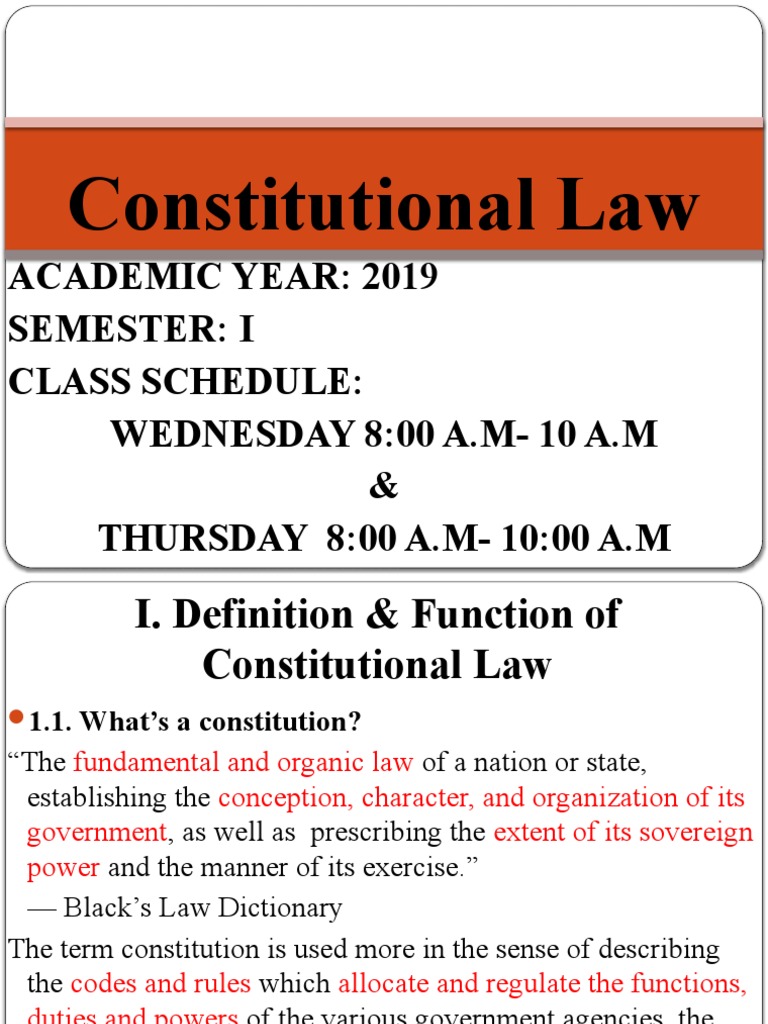Understanding Constitutional Law Functions | PDF | Constitution ...
