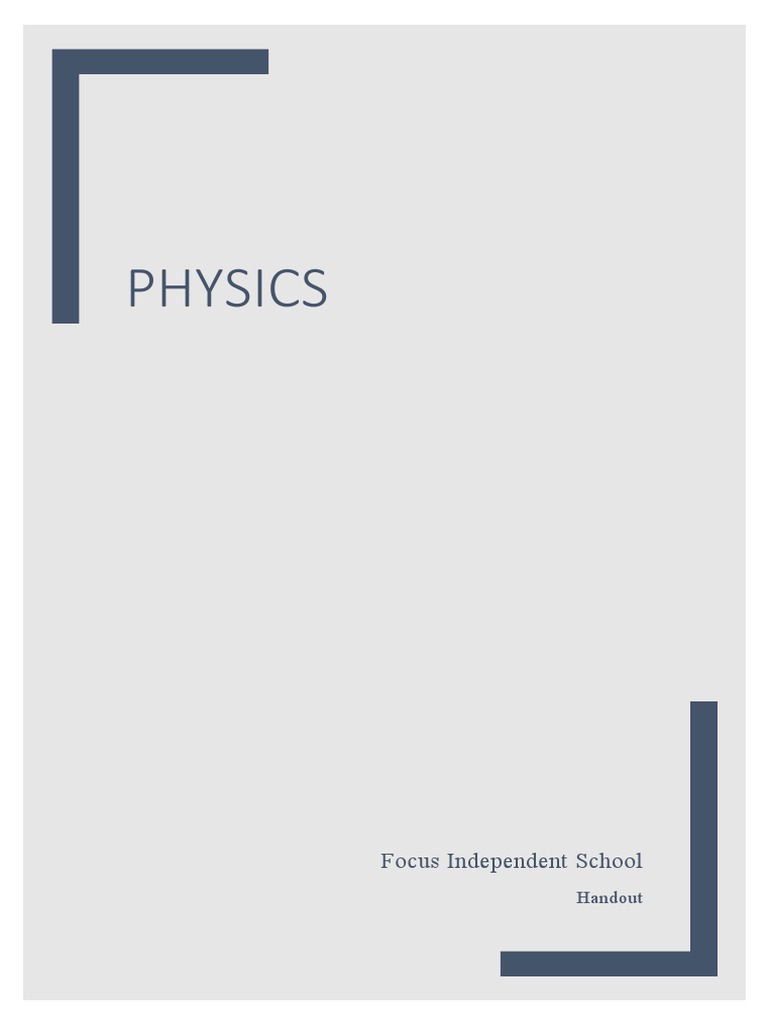 Handout Force and Motion S2 | PDF | Weight | Force
