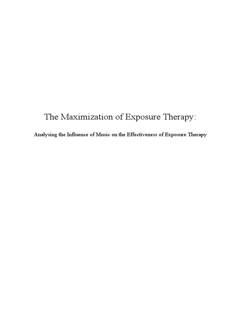 The Maximization of Exposure Therapy | Download Free PDF | Phobia | Fear