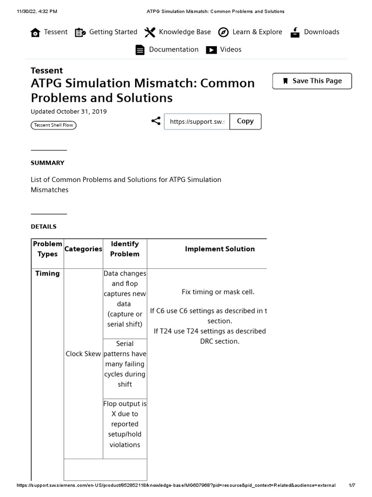 ATPG Simulation Mismatch - Common Problems and Solutions | PDF | Computing | Computer Engineering