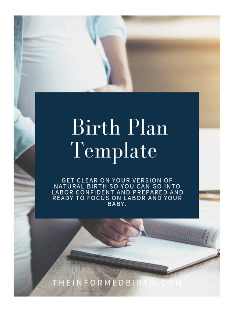 Natural Birth Plan Template Guide | PDF | Childbirth | Breastfeeding
