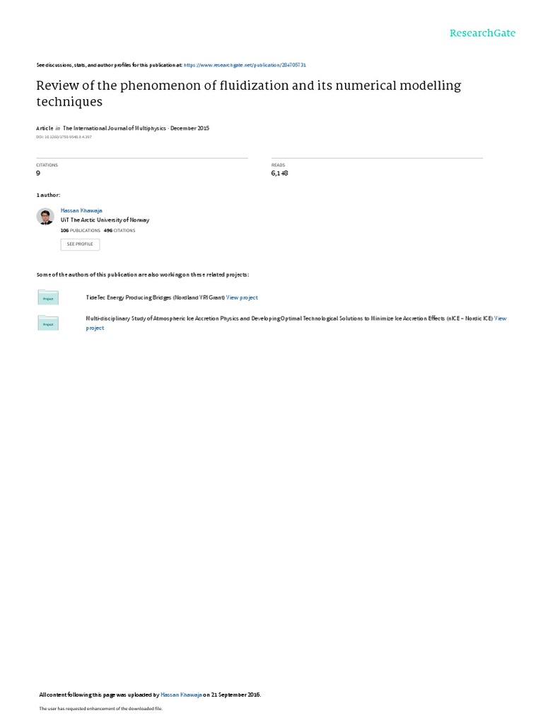 Fluidization Phenomenon & Modeling | PDF | Fluidization | Continuum ...
