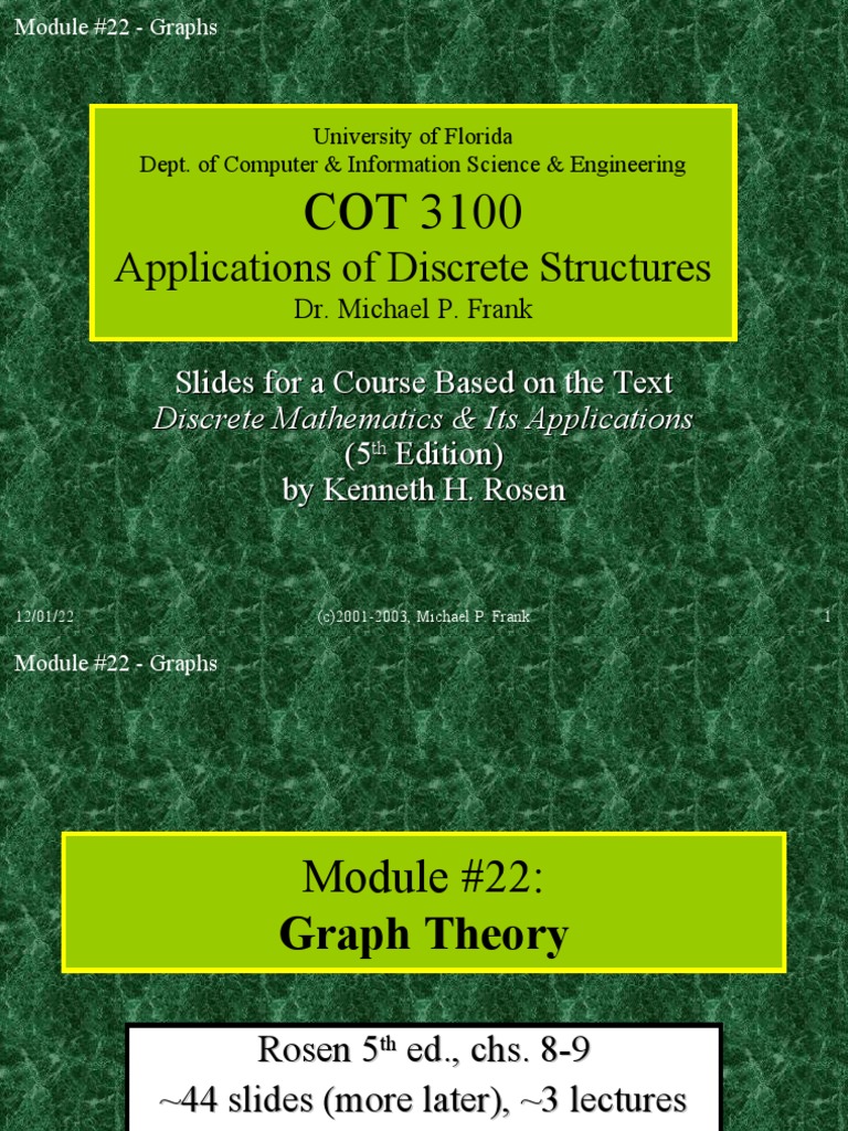Module 22 Graphs Pdf Vertex Graph Theory Mathematical Concepts
