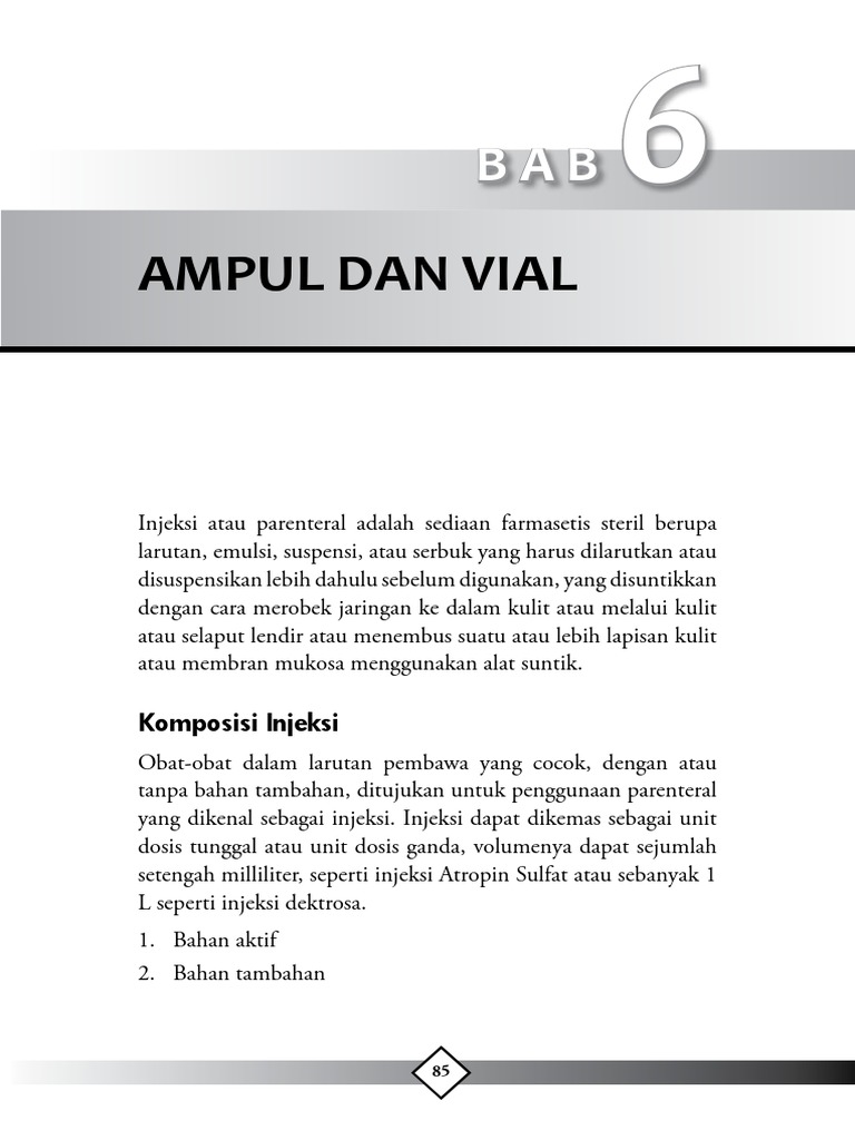 Ampul Dan Vial | PDF
