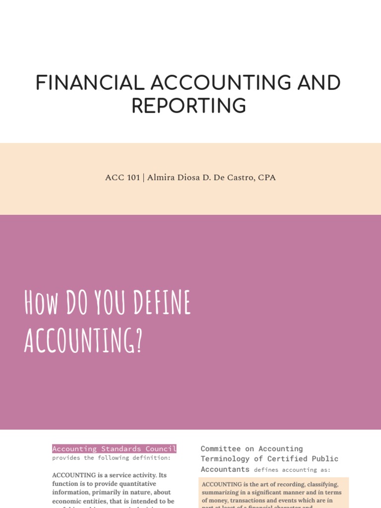 Acc 101 - Introduction | PDF Acc 101 - Introduction | PDF