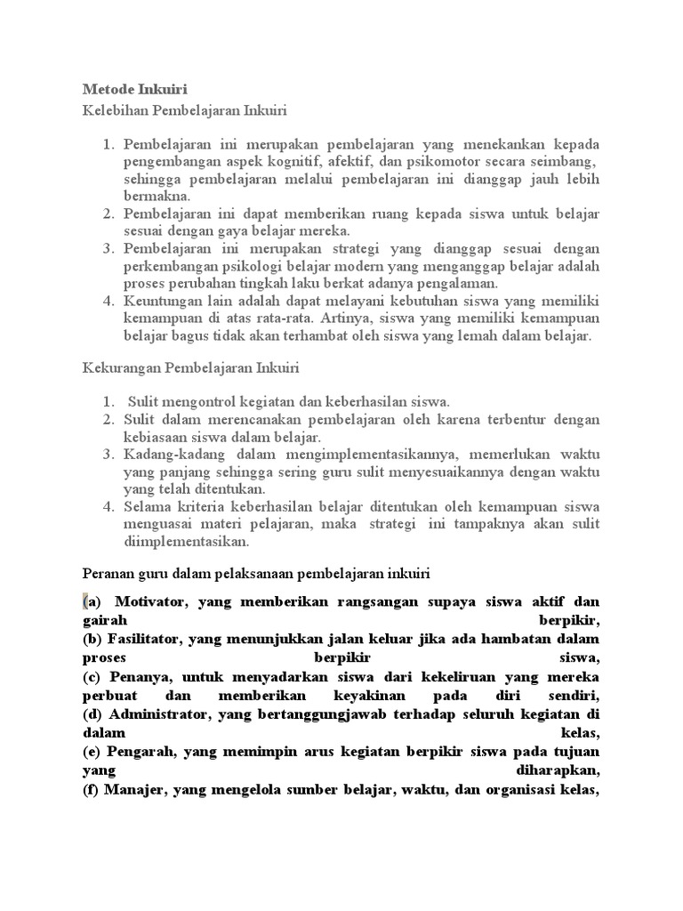 Metode Inkuiri | PDF