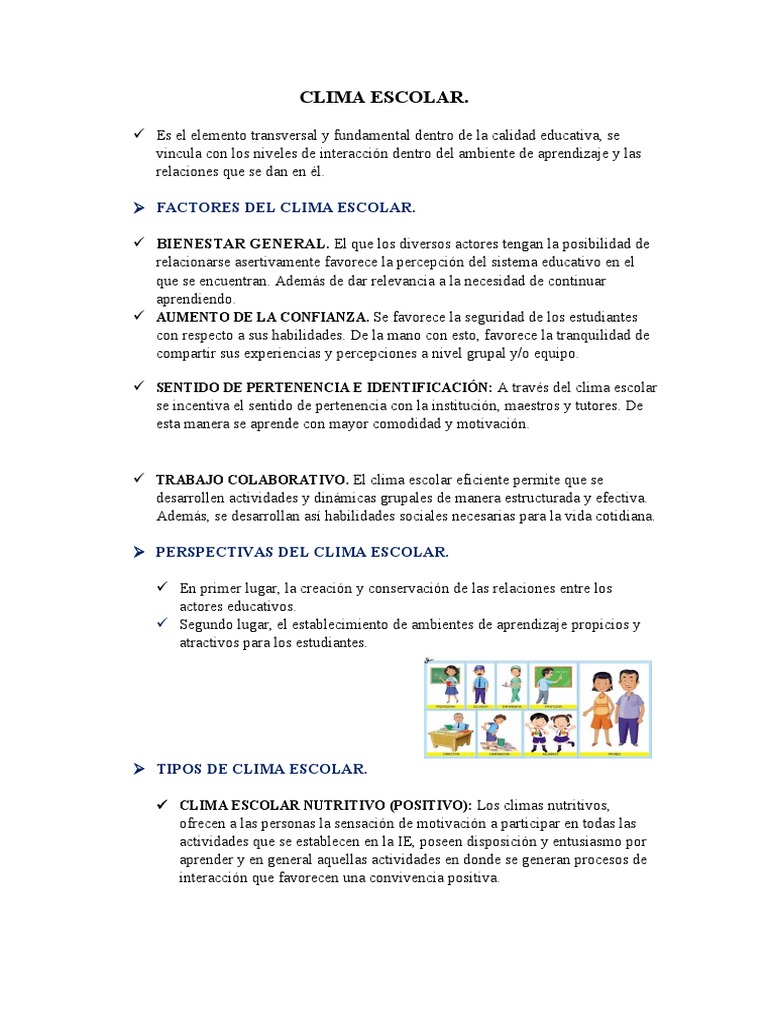 Clima Escolar y Hablidades Blandas - Claudia | PDF | Aprendizaje ...