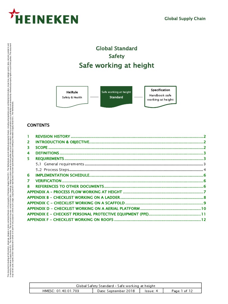 01.40.01.703 Safe Working at Height | PDF