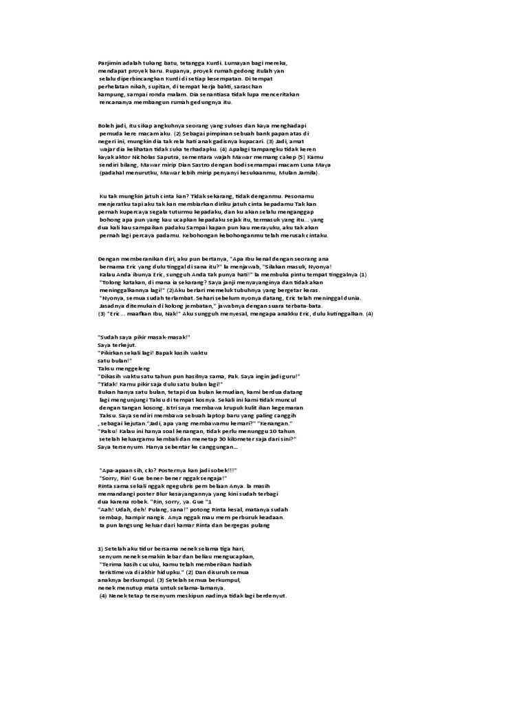 Kisah Cinta dan Kehilangan Emosional | PDF | Puisi