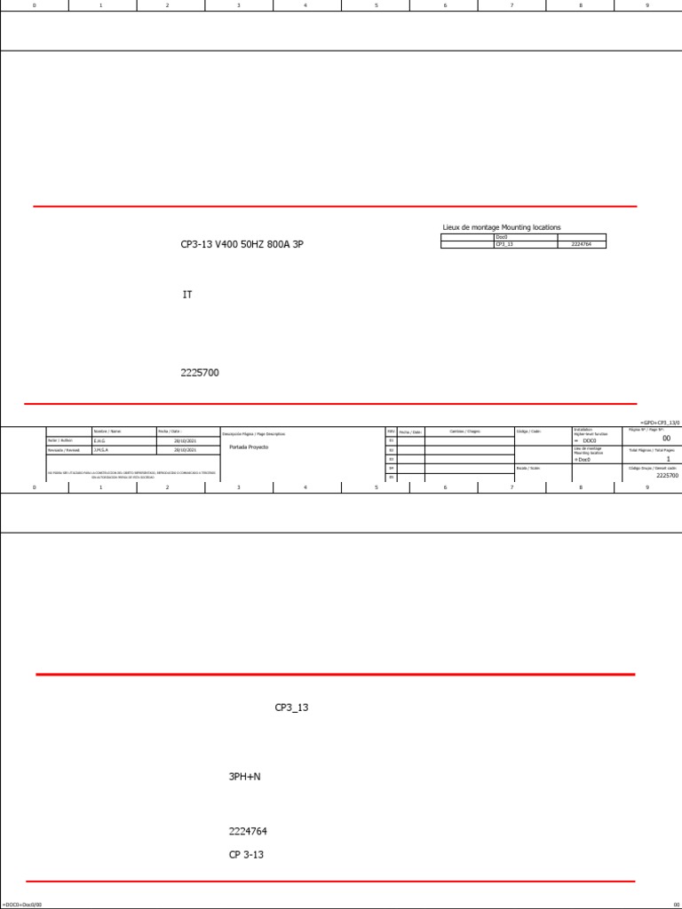 CP3-13 V400 50HZ 800A 3P: Lieux de Montage Mounting Locations | PDF