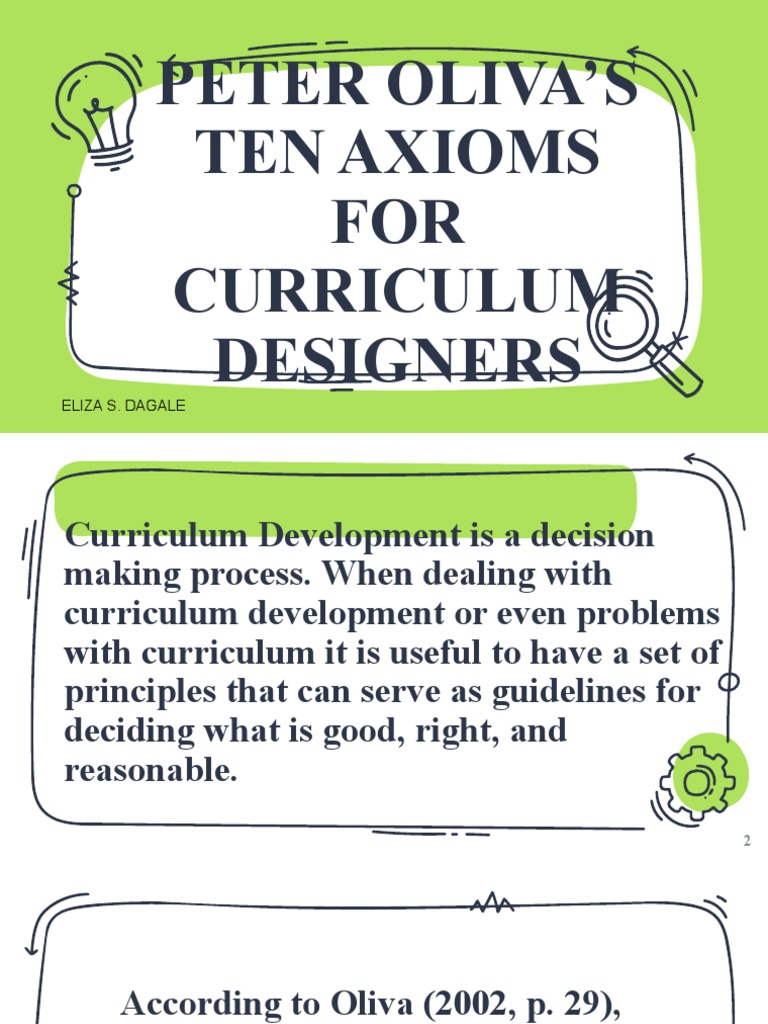 Oliva's Ten Axioms for Curriculum Design | PDF | Curriculum | Truth