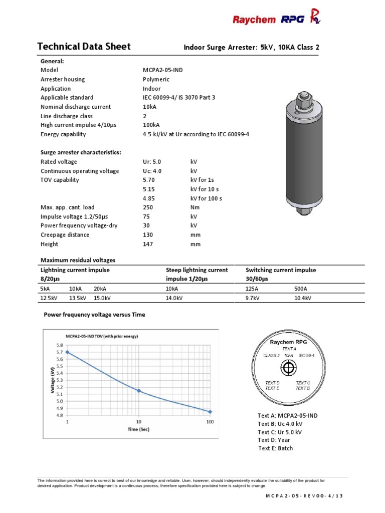 Techincal Data Sheet MCPA2-05-InD | PDF