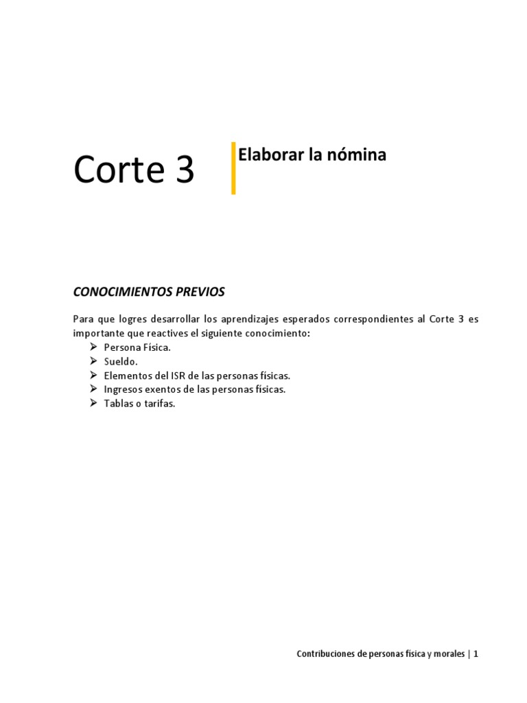 Corte 3 2022B Contrib | PDF | Salario | Impuesto sobre la renta