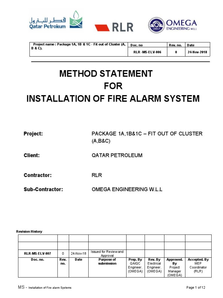 MS - Fire Alarm Sytem | PDF | Safety | Quality Assurance