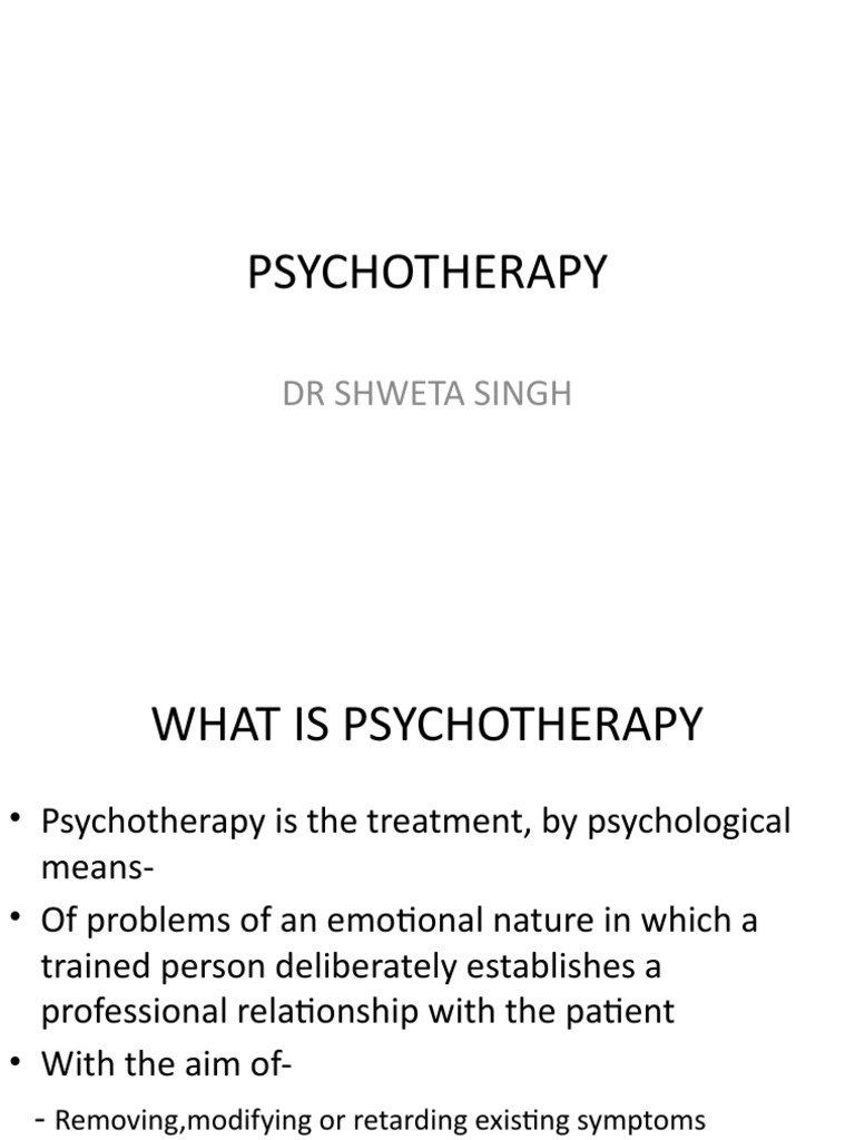 Psychotherapy | PDF | Psychotherapy | Psychoanalysis