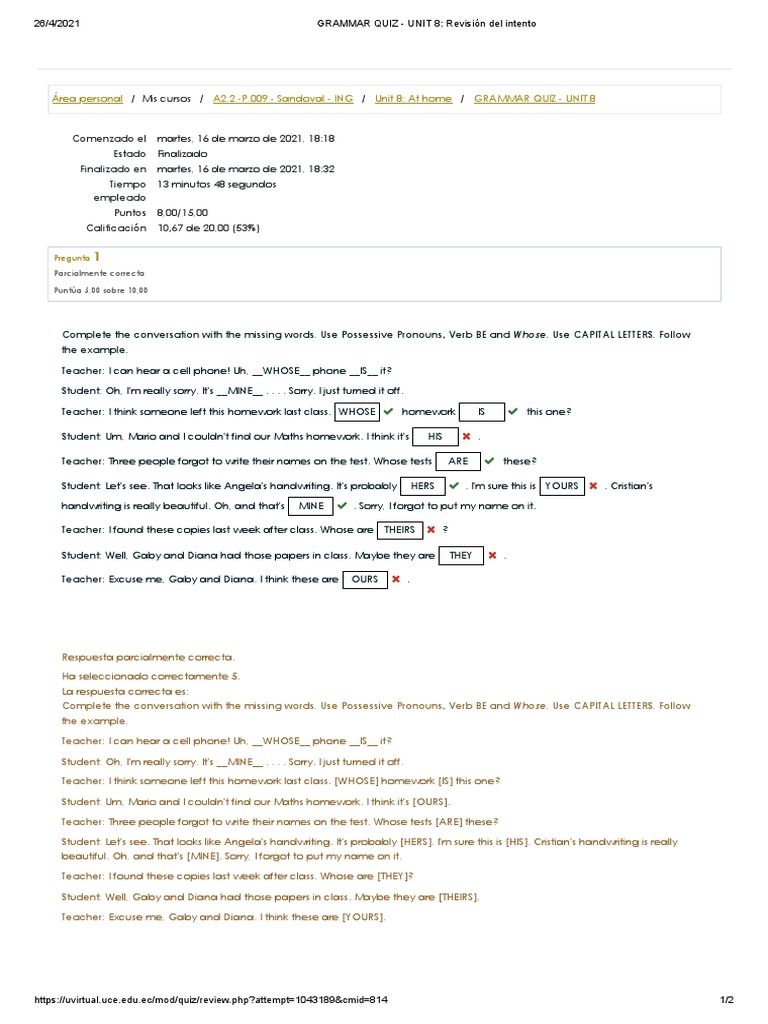 Cambridge Quiz - Unit 8 | PDF | Cognitive Science | Linguistic Typology
