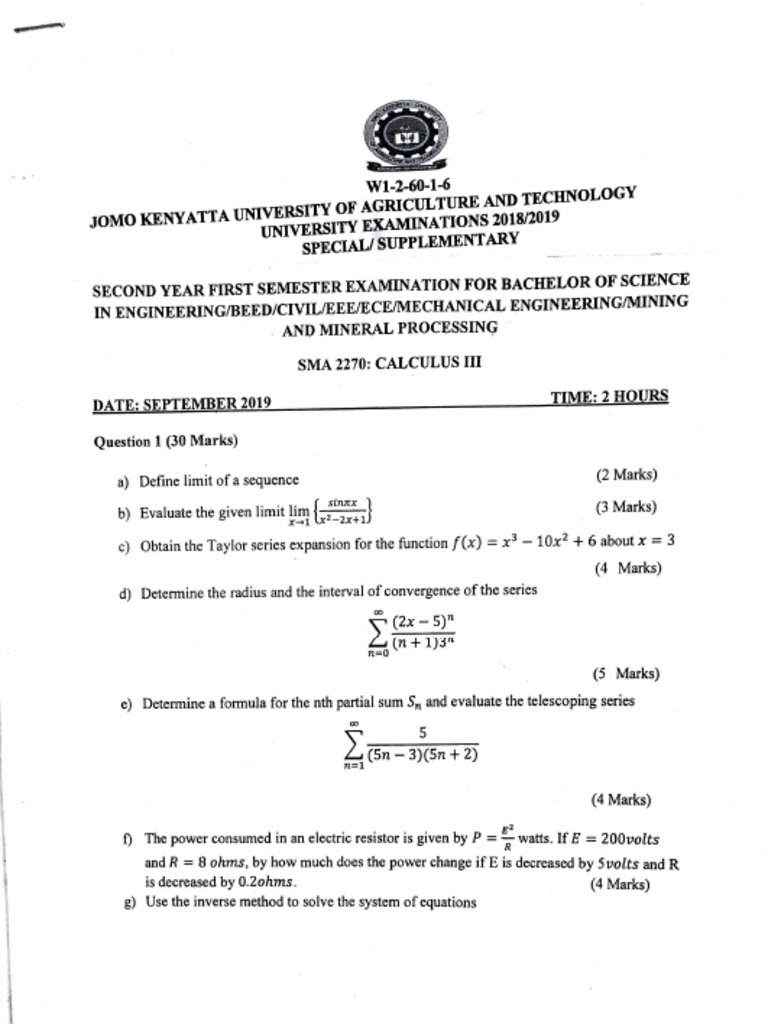 Calculus 3 Revision Questions | PDF
