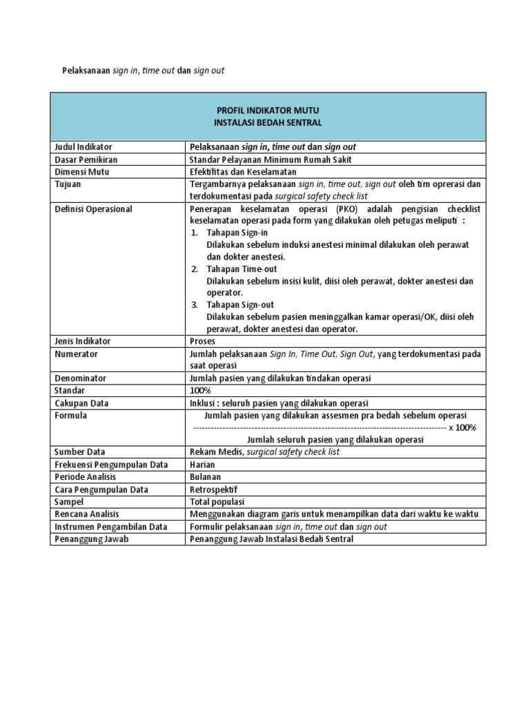 Proses Sign In, Time Out, Sign Out Operasi | PDF | Pengelolaan Keuangan ...